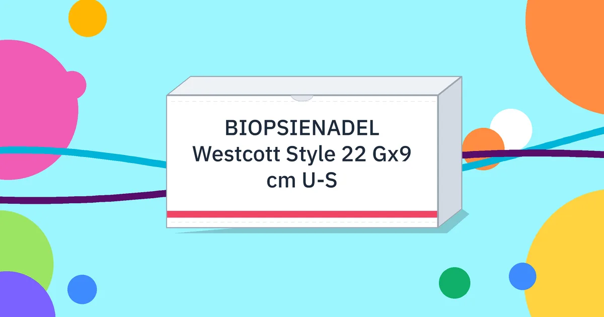 Symbolbild: Packung mit der Aufschrift BIOPSIENADEL Westcott Style 22 Gx9 cm U-S (PZN 06771566) – Verfügbarkeit und Bezug in Apotheken in Frankfurt am Main
