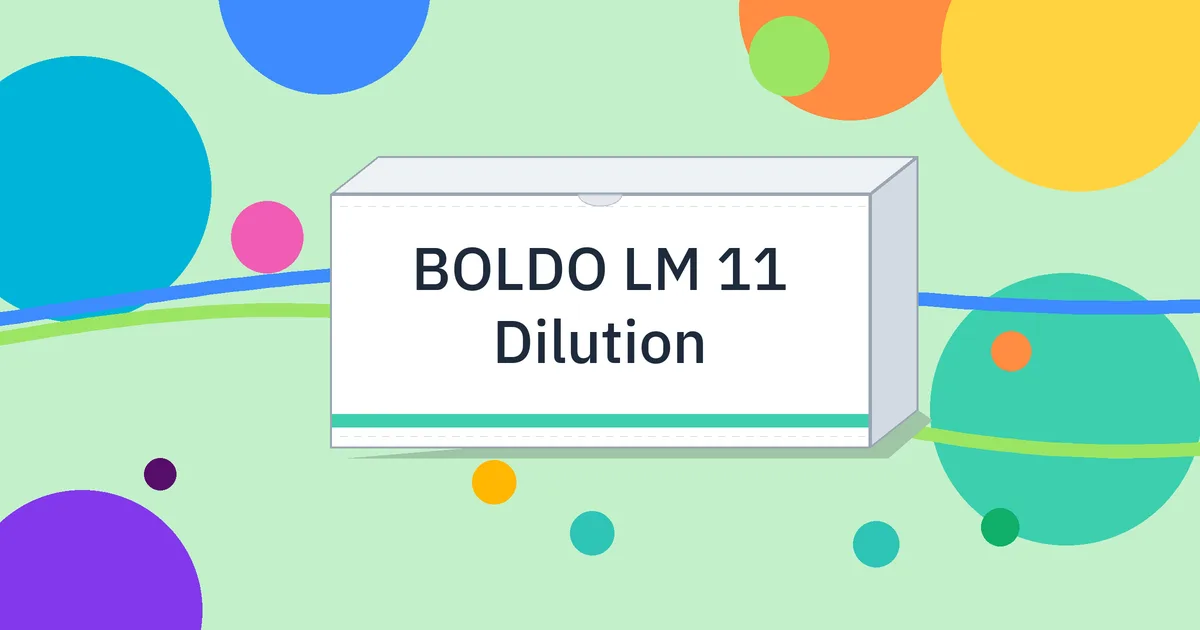Symbolbild: Packung mit der Aufschrift BOLDO LM 11 Dilution (PZN 13390356) – Verfügbarkeit und Bezug in Apotheken in Frankfurt am Main