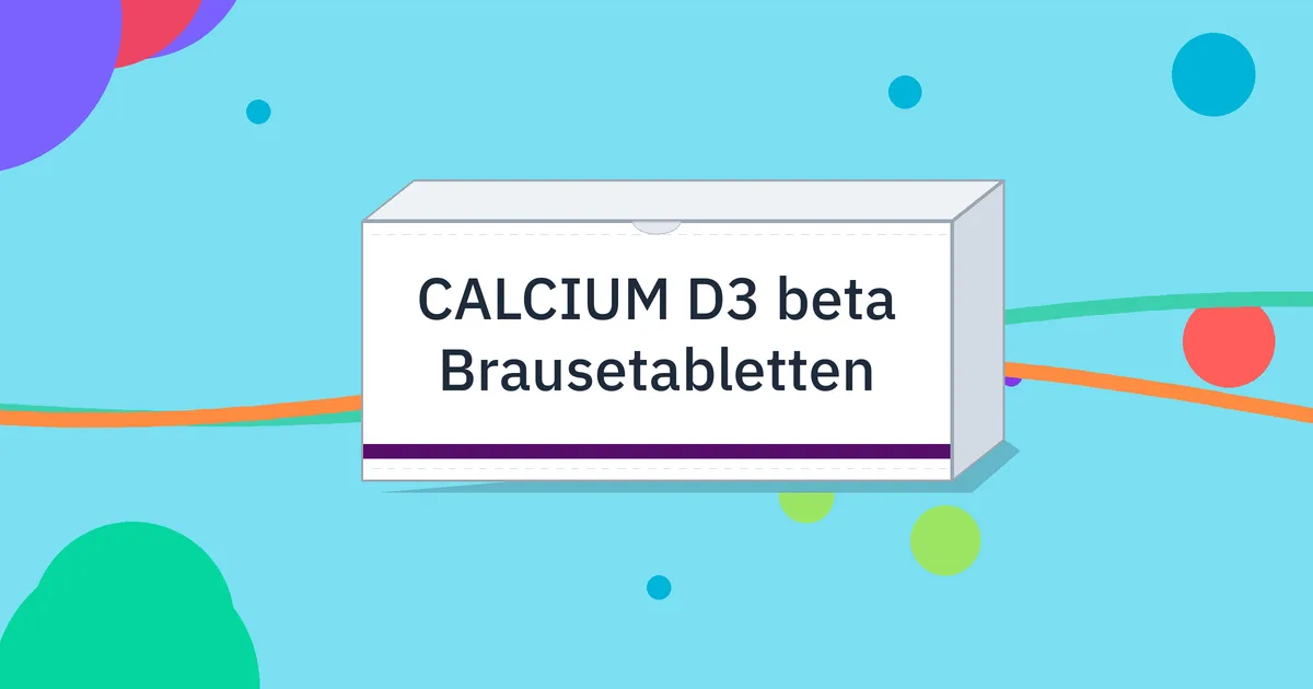 Symbolbild: Packung mit der Aufschrift CALCIUM D3 beta Brausetabletten (PZN 01842008) – Verfügbarkeit und Bezug in Apotheken in Frankfurt am Main