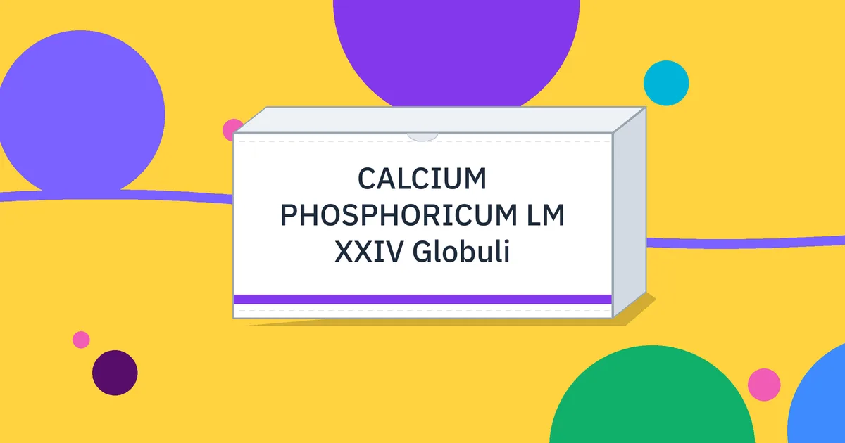 Symbolbild: Packung mit der Aufschrift CALCIUM PHOSPHORICUM LM XXIV Globuli (PZN 02677126) – Verfügbarkeit und Bezug in Apotheken in Frankfurt am Main