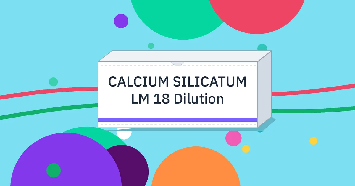 Symbolbild: Packung mit der Aufschrift CALCIUM SILICATUM LM 18 Dilution (PZN 06921385) – Verfügbarkeit und Bezug in Apotheken in Frankfurt am Main