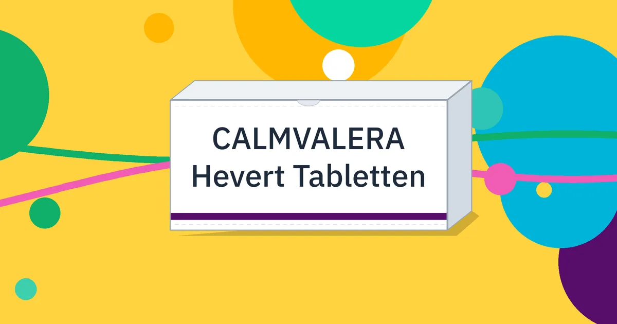 Symbolbild: Packung mit der Aufschrift CALMVALERA Hevert Tabletten (PZN 19636953) – Verfügbarkeit und Bezug in Apotheken in Frankfurt am Main