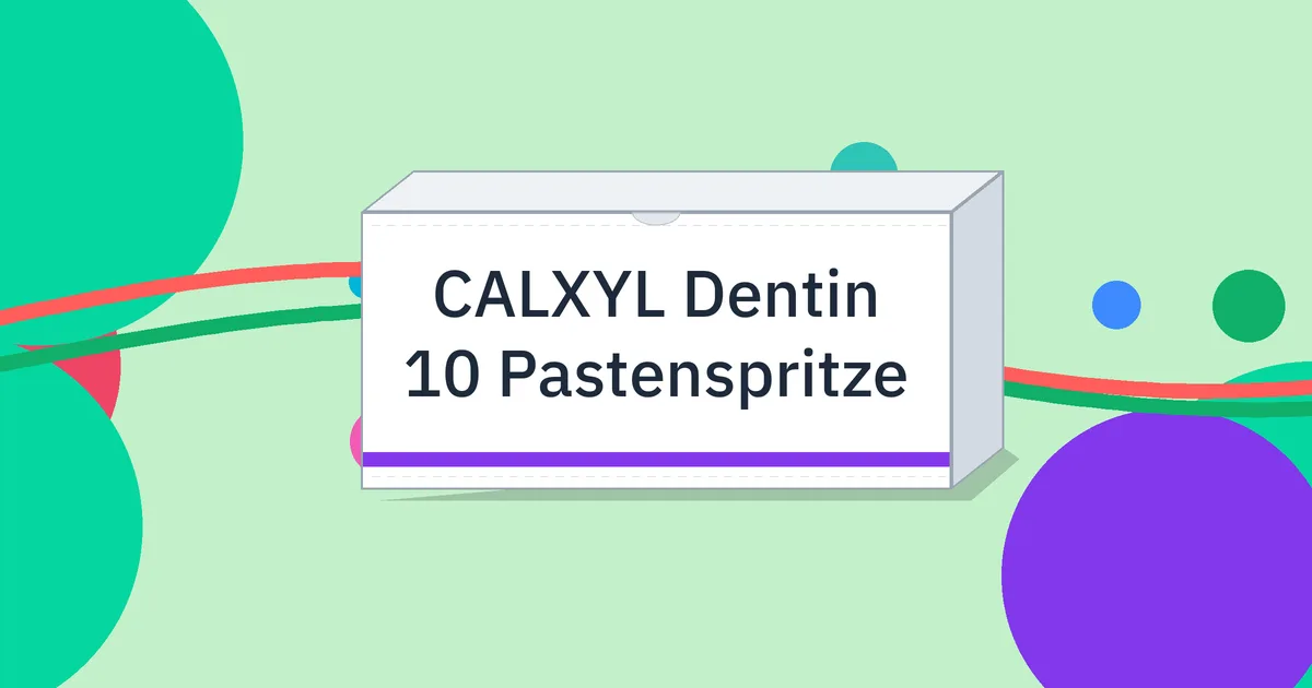 Symbolbild: Packung mit der Aufschrift CALXYL Dentin 10 Pastenspritze (PZN 10532235) – Verfügbarkeit und Bezug in Apotheken in Frankfurt am Main