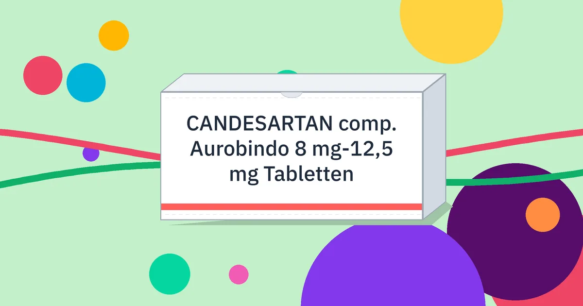 Symbolbild: Packung mit der Aufschrift CANDESARTAN comp. Aurobindo 8 mg-12,5 mg Tabletten (PZN 11172626) – Verfügbarkeit und Bezug in Apotheken in Frankfurt am Main