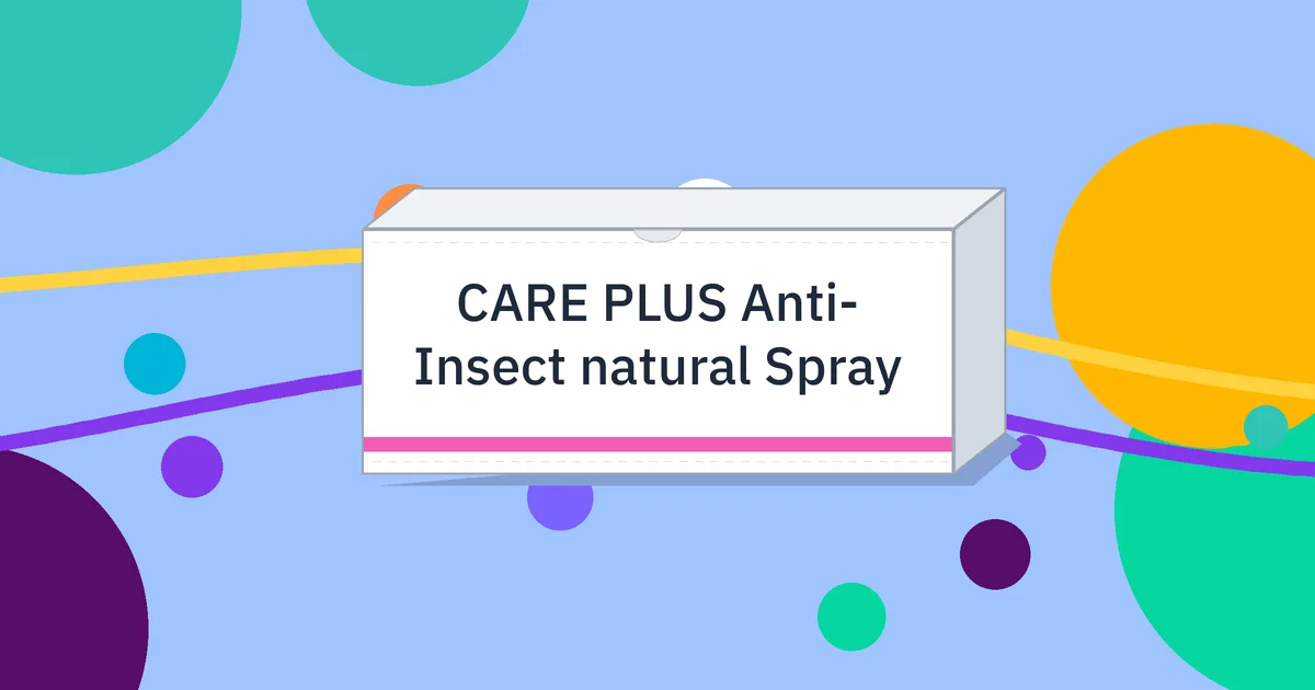 Symbolbild: Packung mit der Aufschrift CARE PLUS Anti-Insect natural Spray (PZN 11050461) – Verfügbarkeit und Bezug in Apotheken in Frankfurt am Main