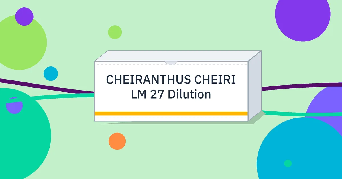 Symbolbild: Packung mit der Aufschrift CHEIRANTHUS CHEIRI LM 27 Dilution (PZN 13439602) – Verfügbarkeit und Bezug in Apotheken in Frankfurt am Main