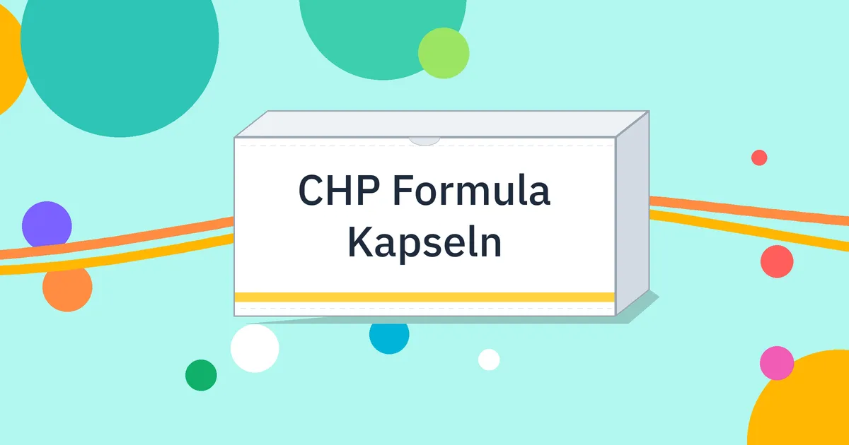 Symbolbild: Packung mit der Aufschrift CHP Formula Kapseln (PZN 03215994) – Verfügbarkeit und Bezug in Apotheken in Frankfurt am Main