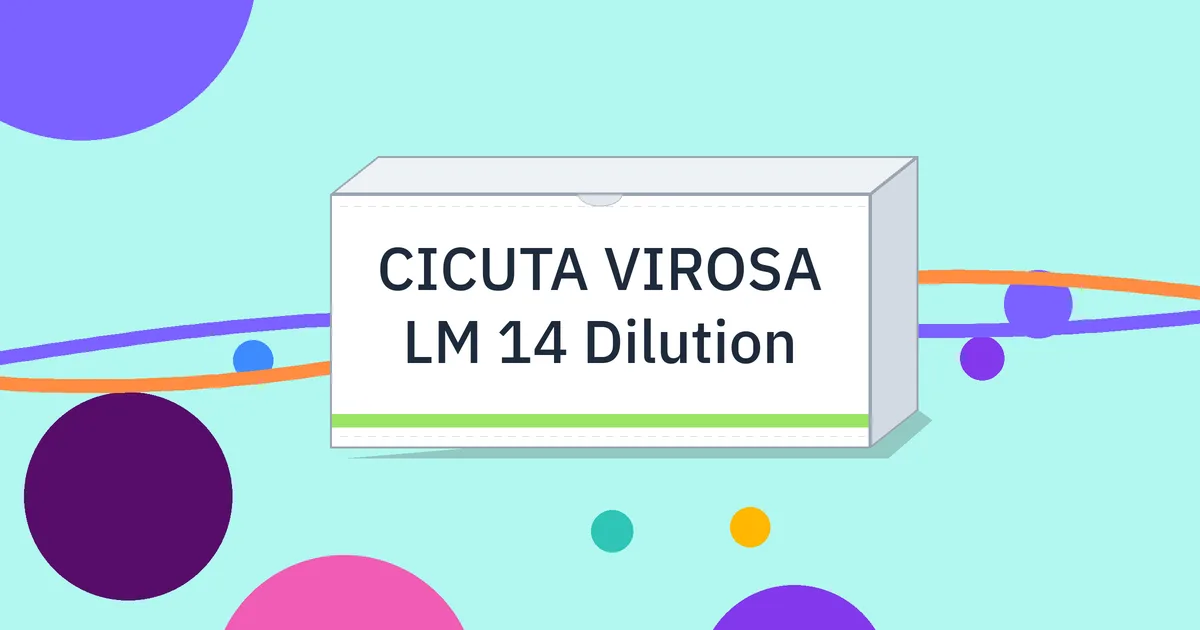 Symbolbild: Packung mit der Aufschrift CICUTA VIROSA LM 14 Dilution (PZN 12818705) – Verfügbarkeit und Bezug in Apotheken in Frankfurt am Main