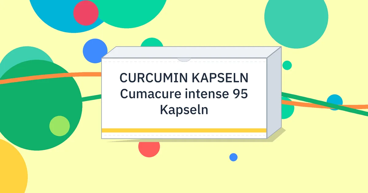 Symbolbild: Packung mit der Aufschrift CURCUMIN KAPSELN Cumacure intense 95 Kapseln (PZN 18701884) – Verfügbarkeit und Bezug in Apotheken in Frankfurt am Main