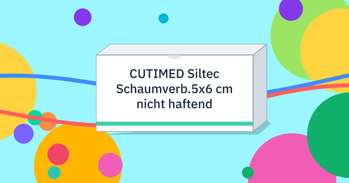 Symbolbild: Packung mit der Aufschrift CUTIMED Siltec Schaumverb.5x6 cm nicht haftend (PZN 18166824) – Verfügbarkeit und Bezug in Apotheken in Frankfurt am Main