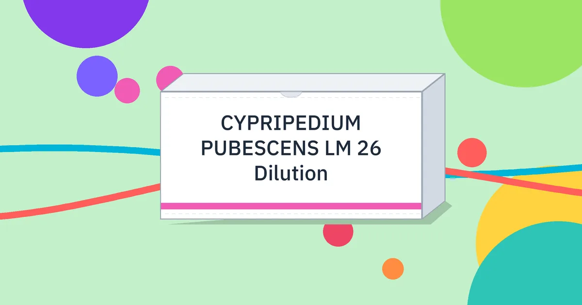 Symbolbild: Packung mit der Aufschrift CYPRIPEDIUM PUBESCENS LM 26 Dilution (PZN 13460223) – Verfügbarkeit und Bezug in Apotheken in Frankfurt am Main