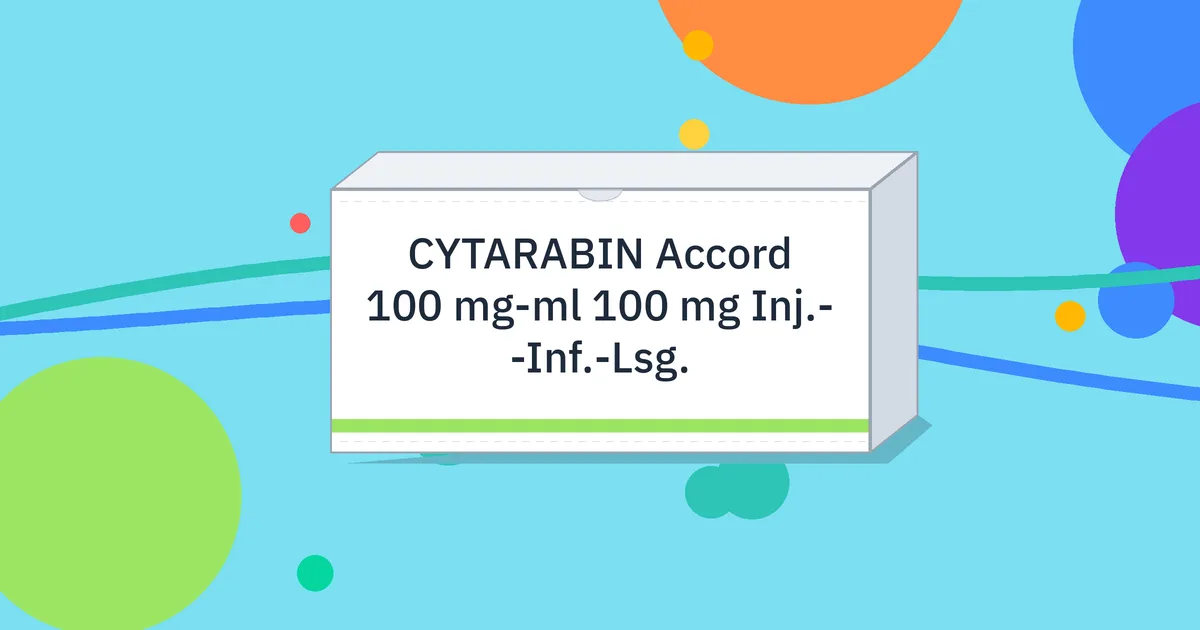 Symbolbild: Packung mit der Aufschrift CYTARABIN Accord 100 mg-ml 100 mg Inj.--Inf.-Lsg. (PZN 10014055) – Verfügbarkeit und Bezug in Apotheken in Frankfurt am Main