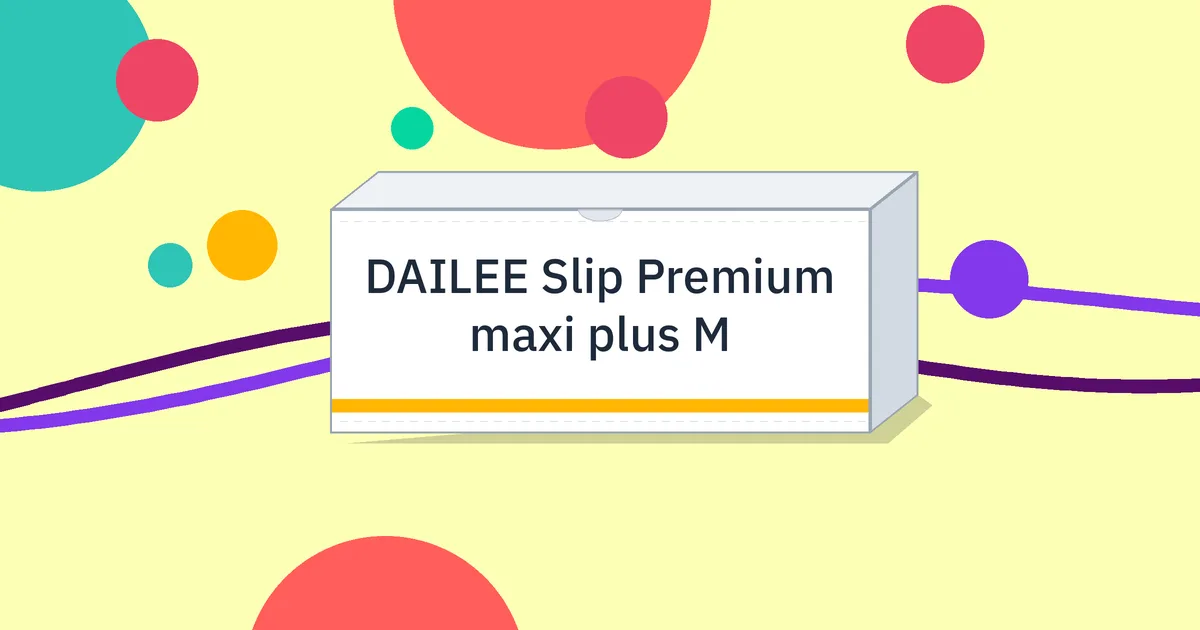 Symbolbild: Packung mit der Aufschrift DAILEE Slip Premium maxi plus M (PZN 18114402) – Verfügbarkeit und Bezug in Apotheken in Frankfurt am Main