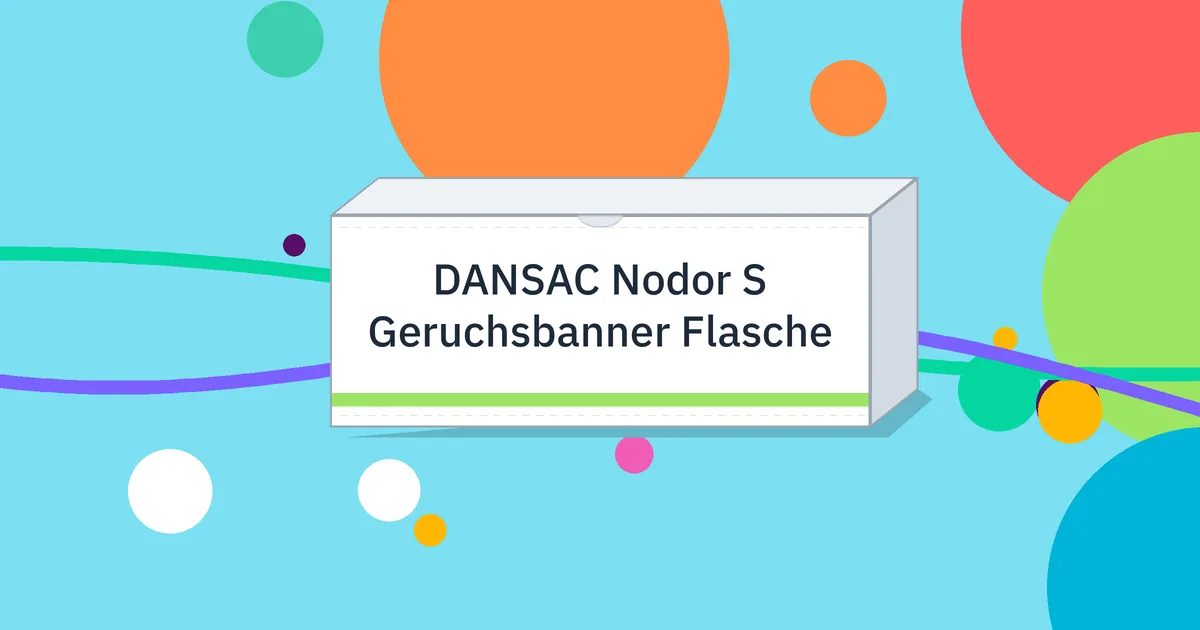 Symbolbild: Packung mit der Aufschrift DANSAC Nodor S Geruchsbanner Flasche (PZN 00553207) – Verfügbarkeit und Bezug in Apotheken in Frankfurt am Main