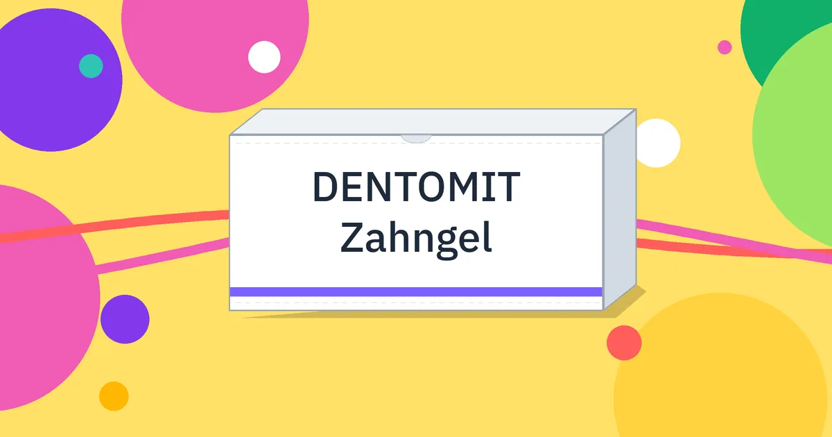 Symbolbild: Packung mit der Aufschrift DENTOMIT Zahngel (PZN 04779204) – Verfügbarkeit und Bezug in Apotheken in Frankfurt am Main