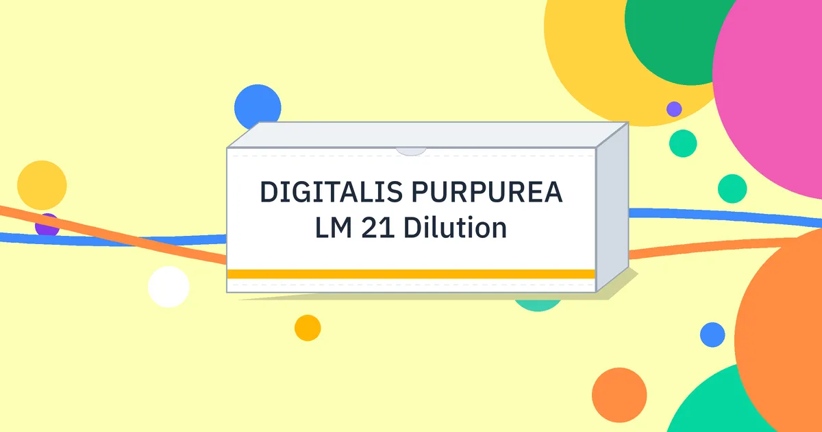 Symbolbild: Packung mit der Aufschrift DIGITALIS PURPUREA LM 21 Dilution (PZN 12842307) – Verfügbarkeit und Bezug in Apotheken in Frankfurt am Main