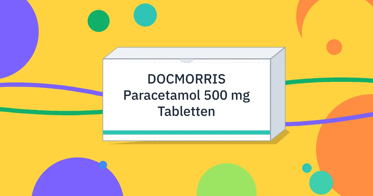 Symbolbild: Packung mit der Aufschrift DOCMORRIS Paracetamol 500 mg Tabletten (PZN 12475286) – Verfügbarkeit und Bezug in Apotheken in Frankfurt am Main