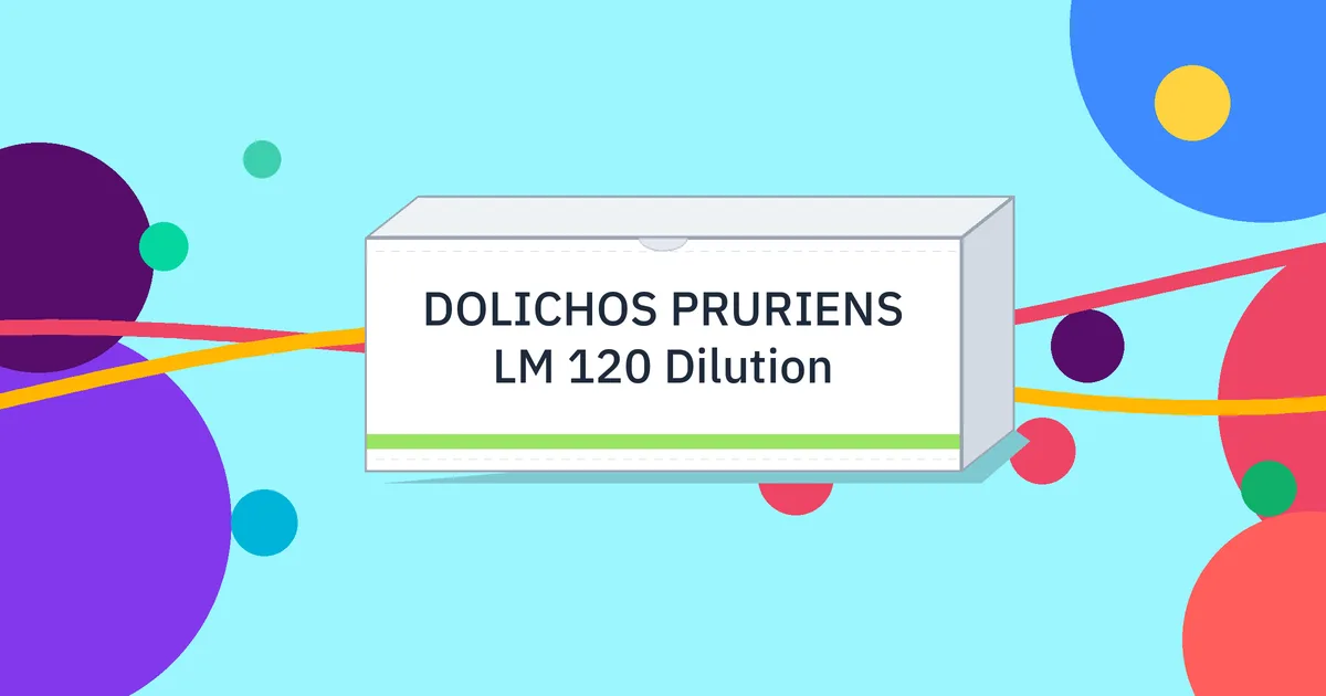 Symbolbild: Packung mit der Aufschrift DOLICHOS PRURIENS LM 120 Dilution (PZN 13466881) – Verfügbarkeit und Bezug in Apotheken in Frankfurt am Main