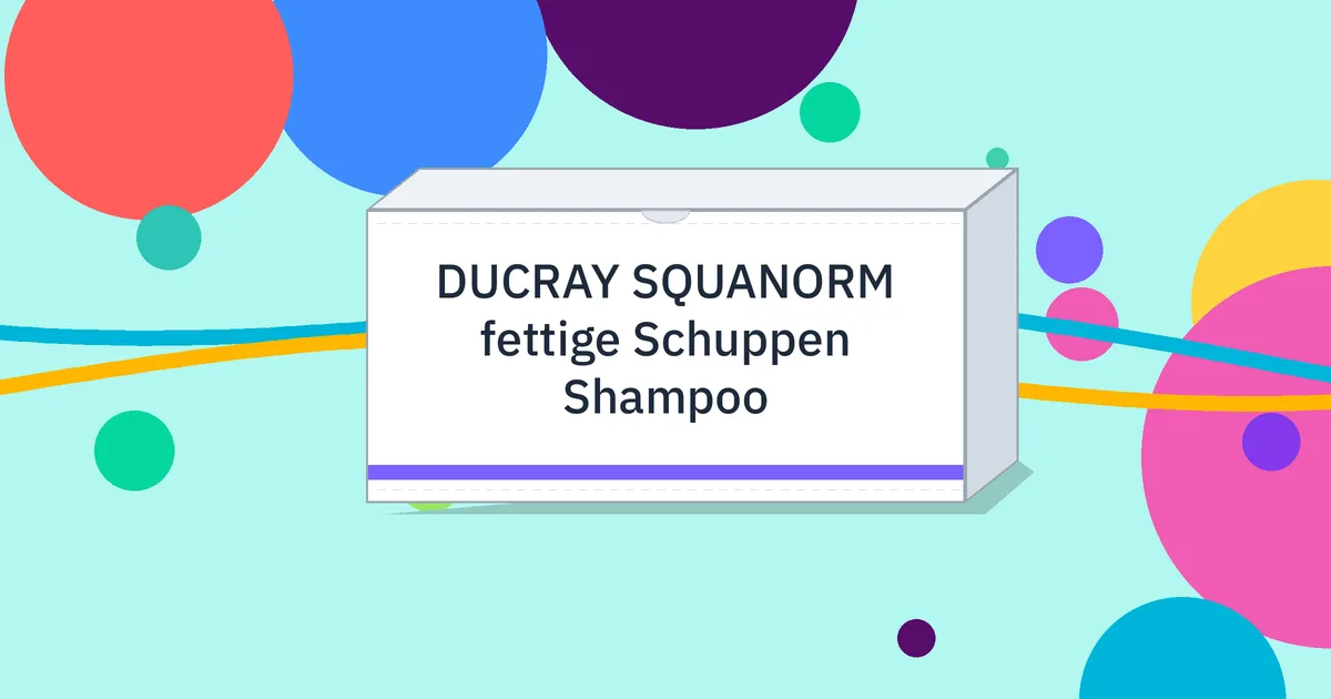 Symbolbild: Packung mit der Aufschrift DUCRAY SQUANORM fettige Schuppen Shampoo (PZN 10308897) – Verfügbarkeit und Bezug in Apotheken in Frankfurt am Main