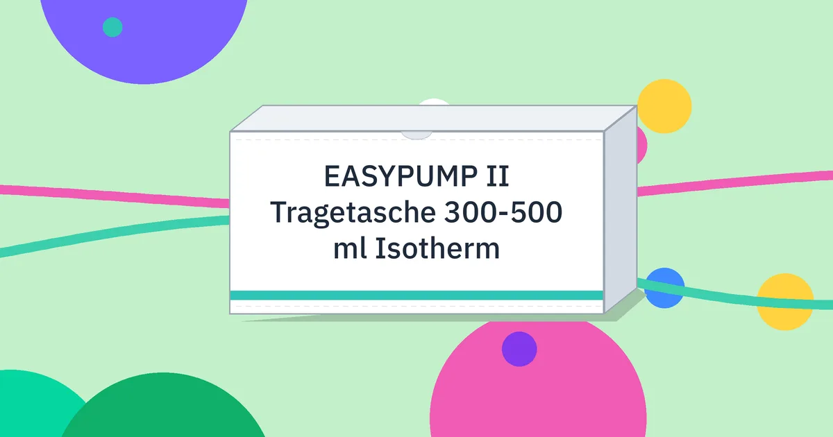 Symbolbild: Packung mit der Aufschrift EASYPUMP II Tragetasche 300-500 ml Isotherm (PZN 10123956) – Verfügbarkeit und Bezug in Apotheken in Frankfurt am Main
