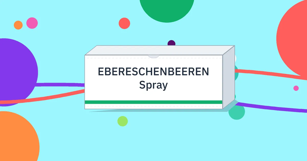 Symbolbild: Packung mit der Aufschrift EBERESCHENBEEREN Spray (PZN 11712399) – Verfügbarkeit und Bezug in Apotheken in Frankfurt am Main
