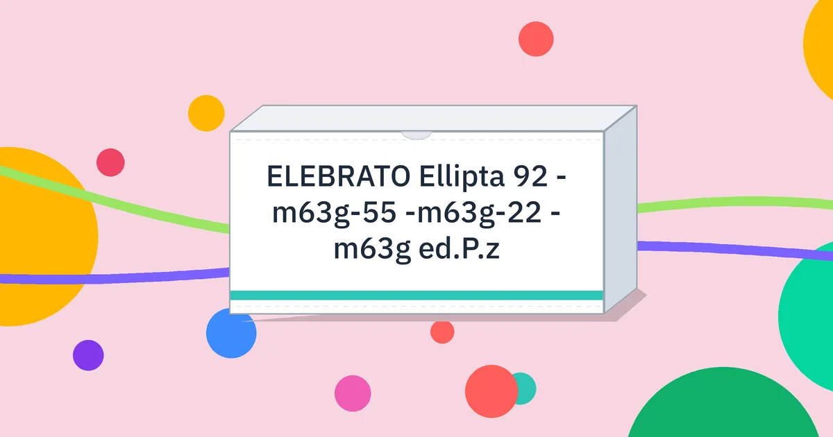 Symbolbild: Packung mit der Aufschrift ELEBRATO Ellipta 92 -m63g-55 -m63g-22 -m63g ed.P.z (PZN 14055938) – Verfügbarkeit und Bezug in Apotheken in Frankfurt am Main