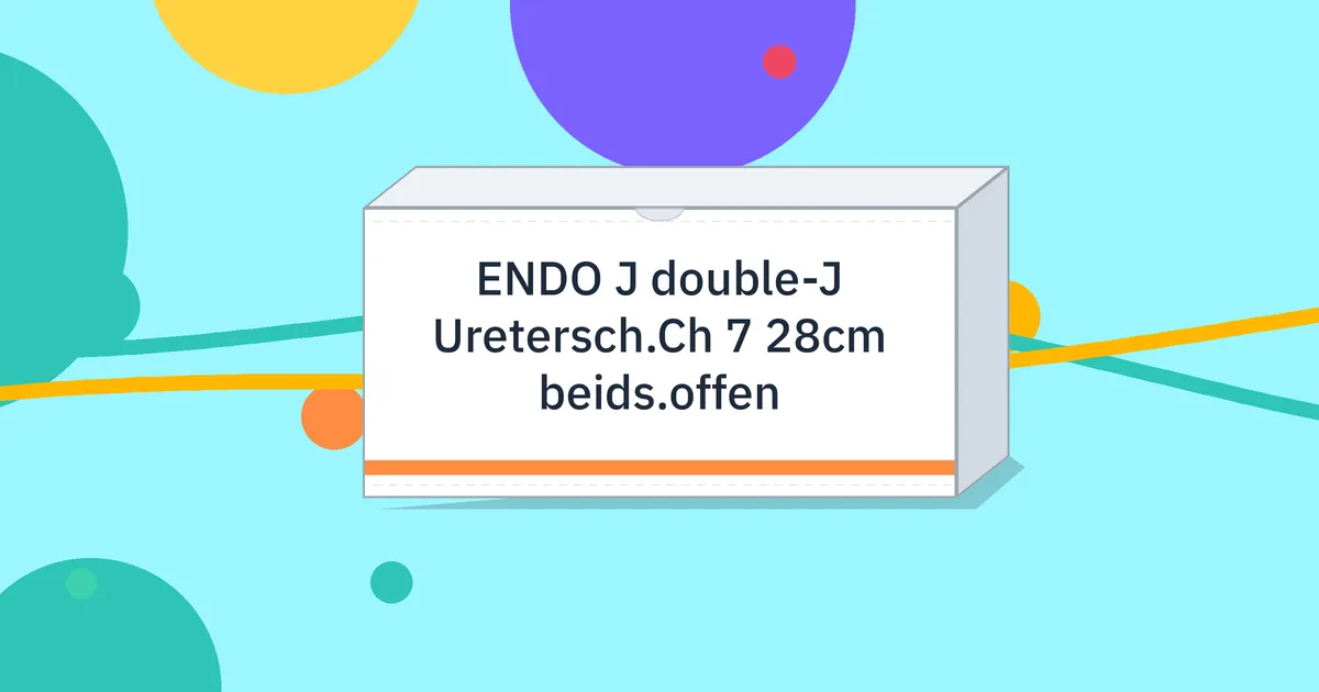 Symbolbild: Packung mit der Aufschrift ENDO J double-J Uretersch.Ch 7 28cm beids.offen (PZN 00439084) – Verfügbarkeit und Bezug in Apotheken in Frankfurt am Main