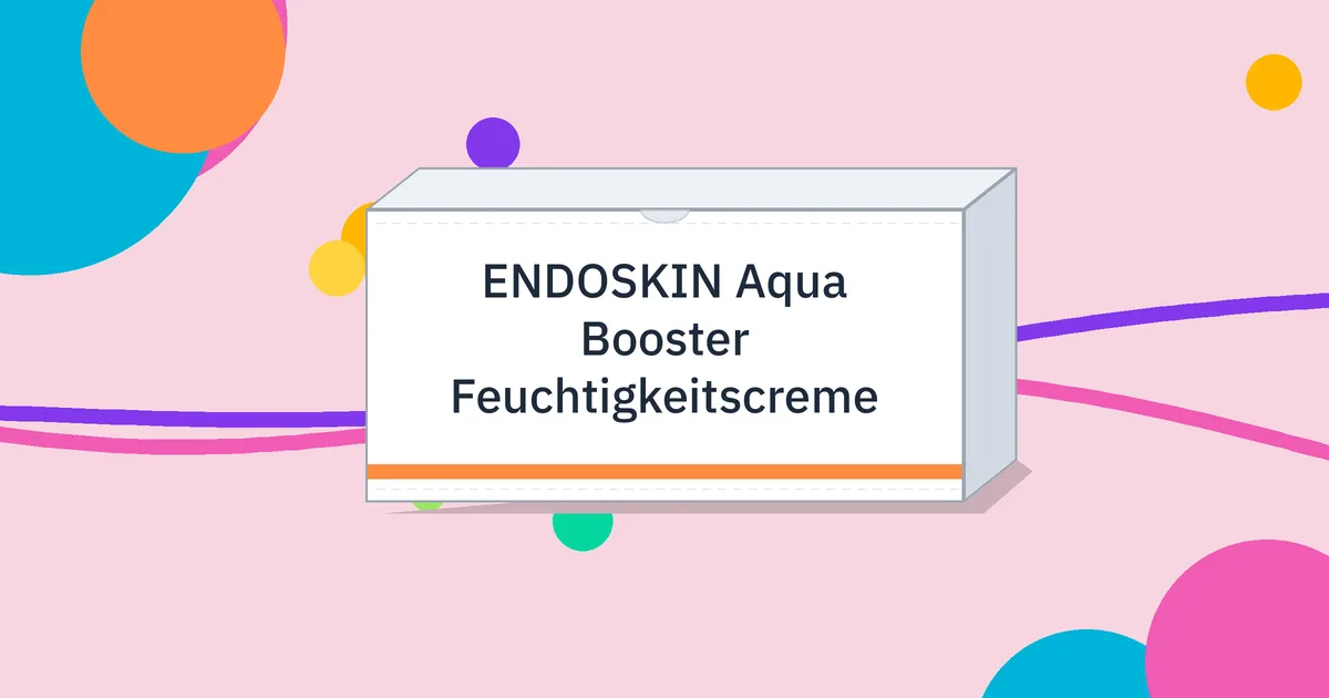 Symbolbild: Packung mit der Aufschrift ENDOSKIN Aqua Booster Feuchtigkeitscreme (PZN 10183697) – Verfügbarkeit und Bezug in Apotheken in Frankfurt am Main