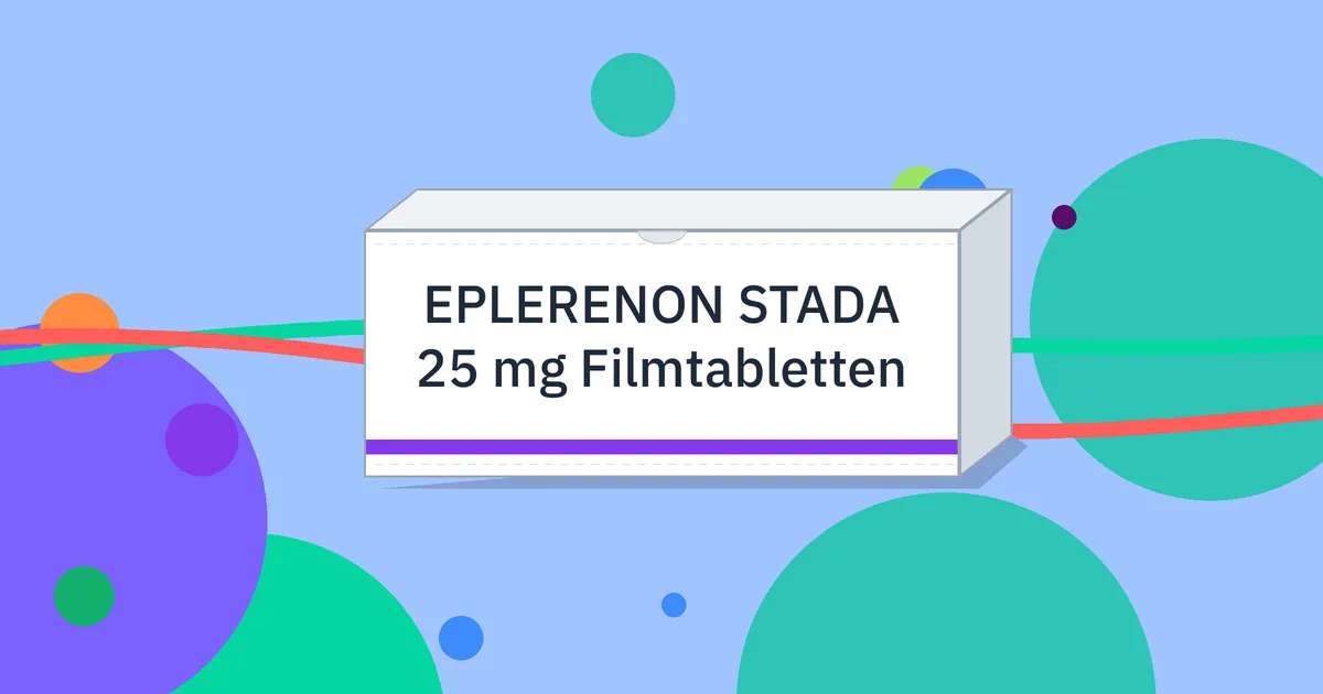 Symbolbild: Packung mit der Aufschrift EPLERENON STADA 25 mg Filmtabletten (PZN 10921994) – Verfügbarkeit und Bezug in Apotheken in Frankfurt am Main