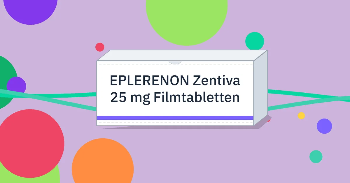Symbolbild: Packung mit der Aufschrift EPLERENON Zentiva 25 mg Filmtabletten (PZN 18113733) – Verfügbarkeit und Bezug in Apotheken in Frankfurt am Main