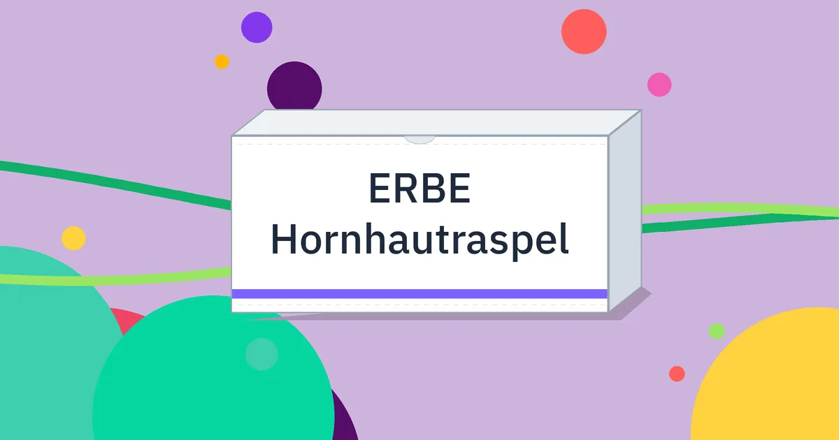 Symbolbild: Packung mit der Aufschrift ERBE Hornhautraspel (PZN 02748837) – Verfügbarkeit und Bezug in Apotheken in Frankfurt am Main