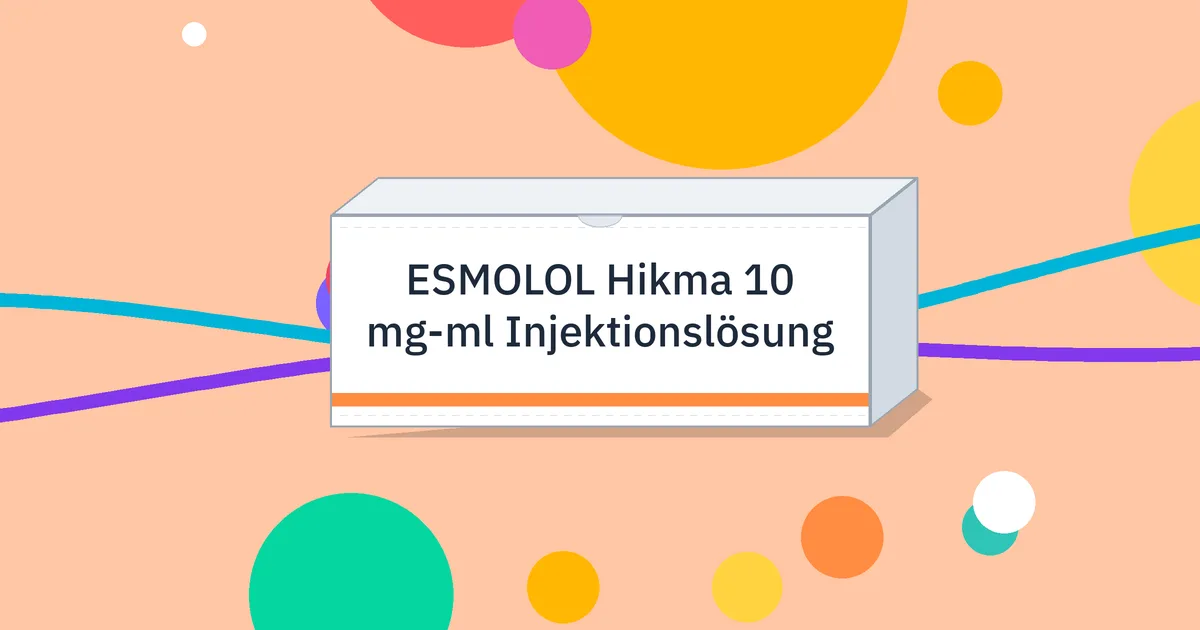 Symbolbild: Packung mit der Aufschrift ESMOLOL Hikma 10 mg-ml Injektionslösung (PZN 12475493) – Verfügbarkeit und Bezug in Apotheken in Frankfurt am Main