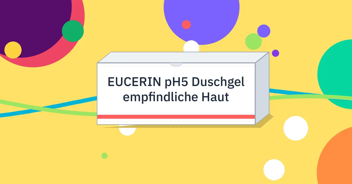 Symbolbild: Packung mit der Aufschrift EUCERIN pH5 Duschgel empfindliche Haut (PZN 13889245) – Verfügbarkeit und Bezug in Apotheken in Frankfurt am Main