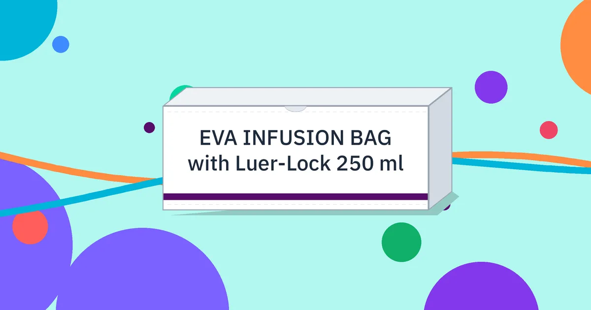 Symbolbild: Packung mit der Aufschrift EVA INFUSION BAG with Luer-Lock 250 ml (PZN 11510247) – Verfügbarkeit und Bezug in Apotheken in Frankfurt am Main