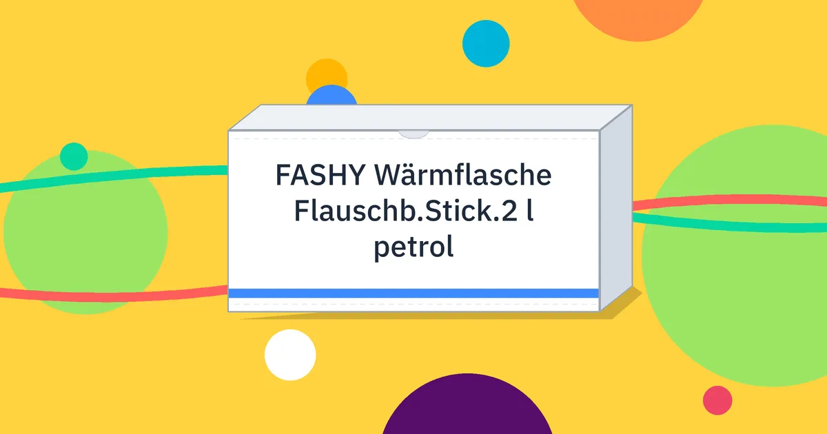 Symbolbild: Packung mit der Aufschrift FASHY Wärmflasche Flauschb.Stick.2 l petrol (PZN 17246171) – Verfügbarkeit und Bezug in Apotheken in Frankfurt am Main