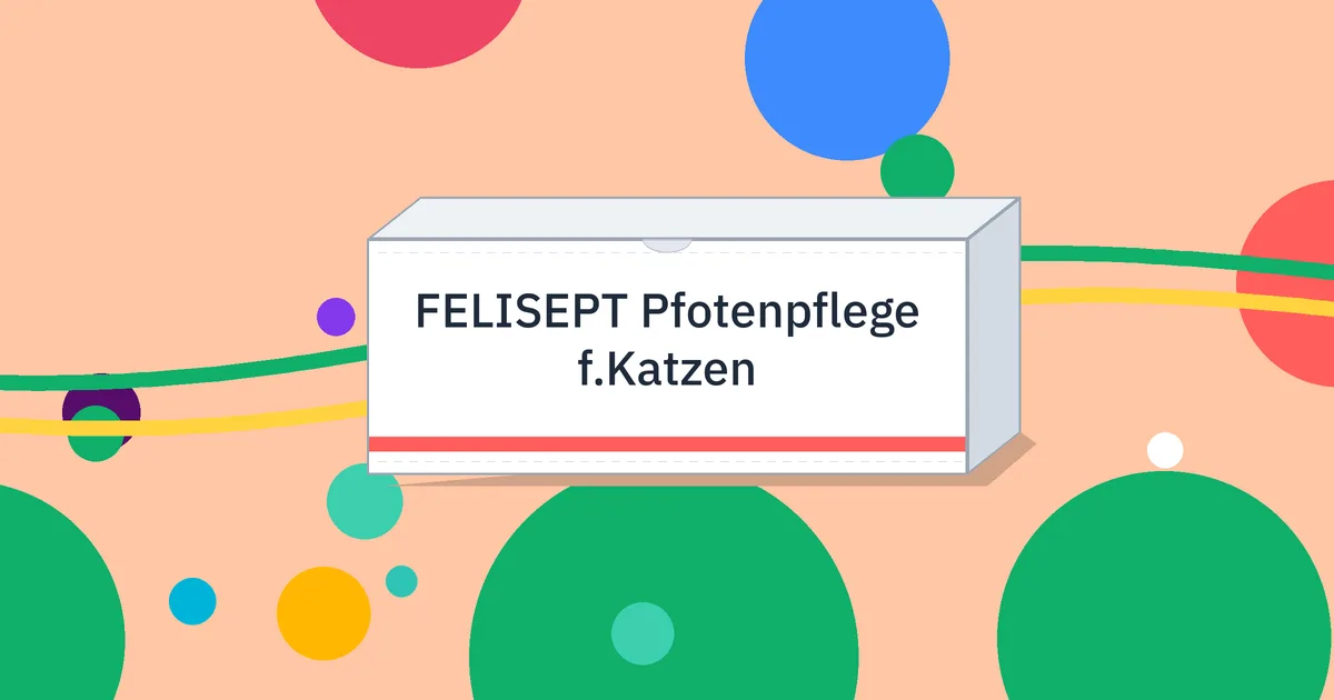 Symbolbild: Packung mit der Aufschrift FELISEPT Pfotenpflege f.Katzen (PZN 19340307) – Verfügbarkeit und Bezug in Apotheken in Frankfurt am Main
