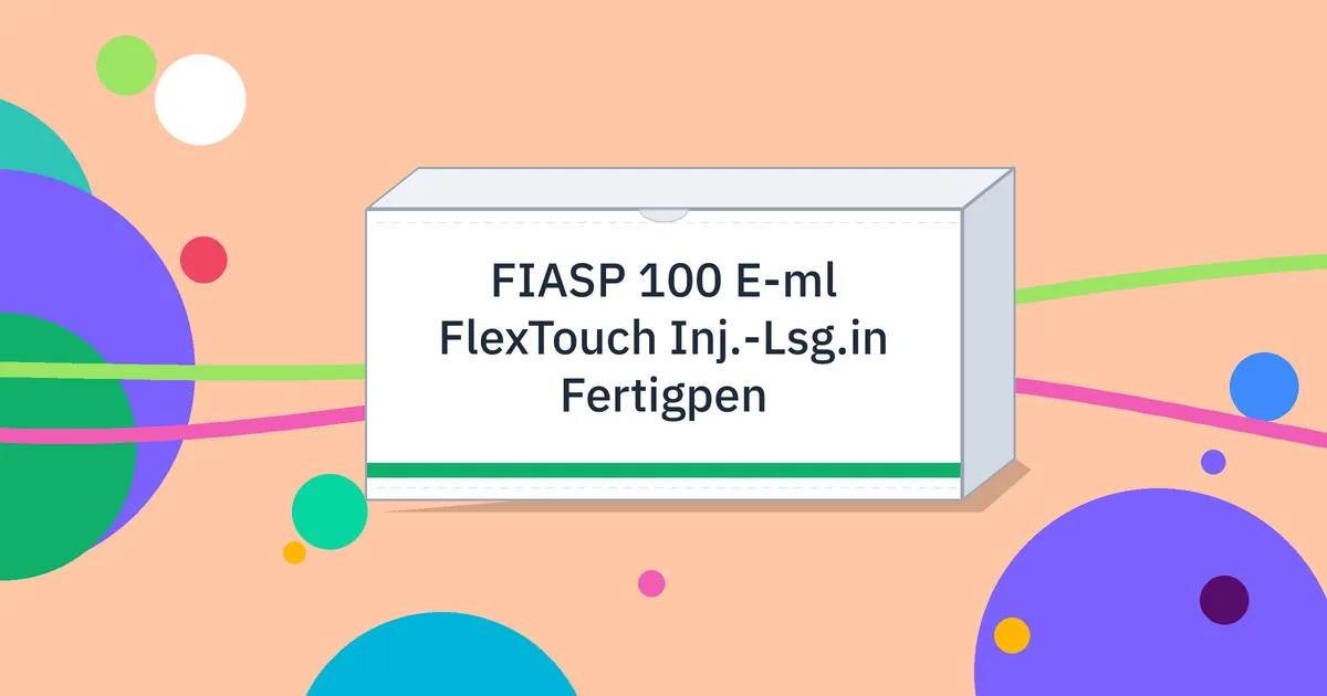 Symbolbild: Packung mit der Aufschrift FIASP 100 E-ml FlexTouch Inj.-Lsg.in Fertigpen (PZN 19200345) – Verfügbarkeit und Bezug in Apotheken in Frankfurt am Main