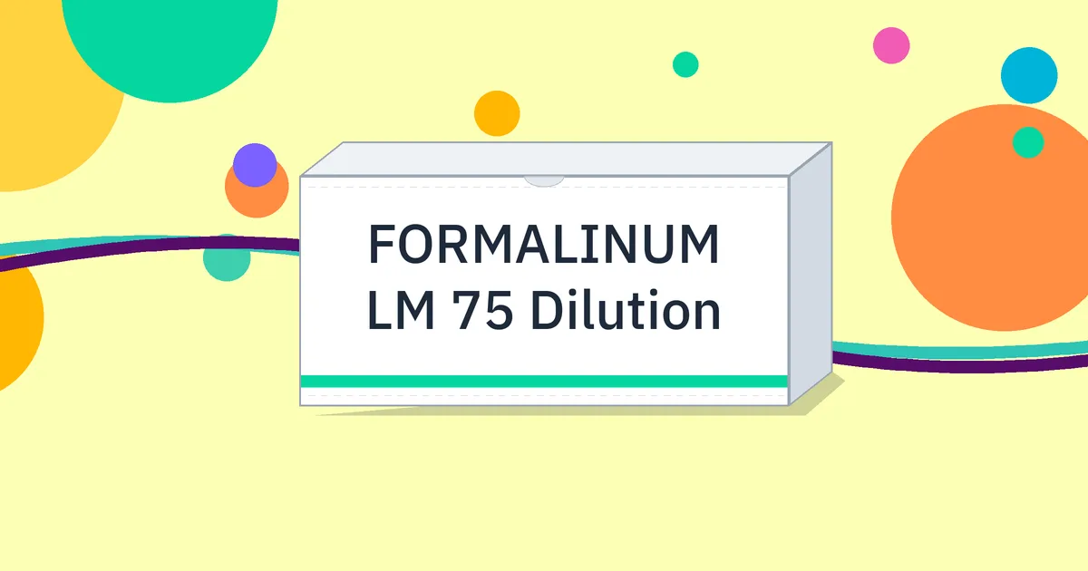 Symbolbild: Packung mit der Aufschrift FORMALINUM LM 75 Dilution (PZN 12873868) – Verfügbarkeit und Bezug in Apotheken in Frankfurt am Main