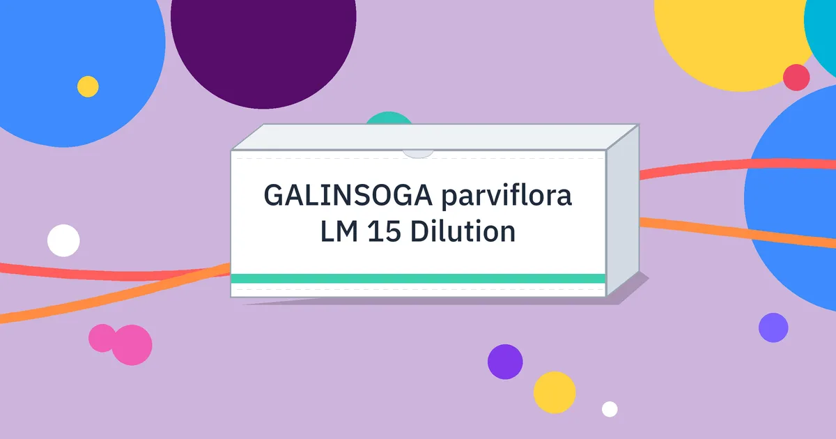 Symbolbild: Packung mit der Aufschrift GALINSOGA parviflora LM 15 Dilution (PZN 13496706) – Verfügbarkeit und Bezug in Apotheken in Frankfurt am Main