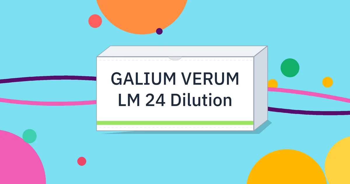 Symbolbild: Packung mit der Aufschrift GALIUM VERUM LM 24 Dilution (PZN 13497723) – Verfügbarkeit und Bezug in Apotheken in Frankfurt am Main