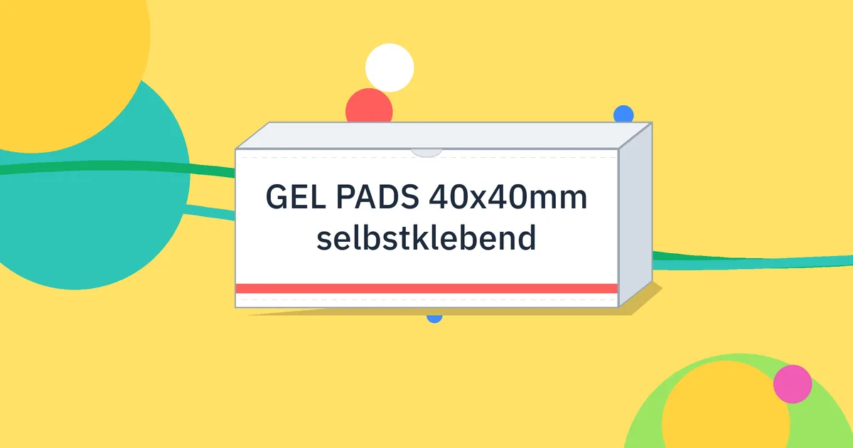 Symbolbild: Packung mit der Aufschrift GEL PADS 40x40mm selbstklebend (PZN 04012106) – Verfügbarkeit und Bezug in Apotheken in Frankfurt am Main
