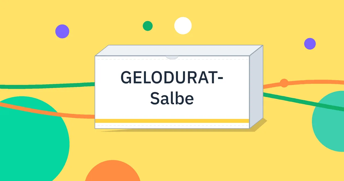 Symbolbild: Packung mit der Aufschrift GELODURAT-Salbe (PZN 19909948) – Verfügbarkeit und Bezug in Apotheken in Frankfurt am Main