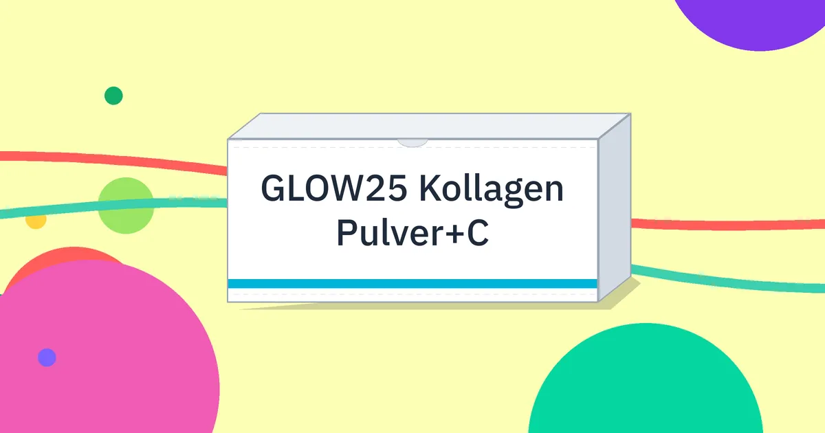 Symbolbild: Packung mit der Aufschrift GLOW25 Kollagen Pulver+C (PZN 20355107) – Verfügbarkeit und Bezug in Apotheken in Frankfurt am Main