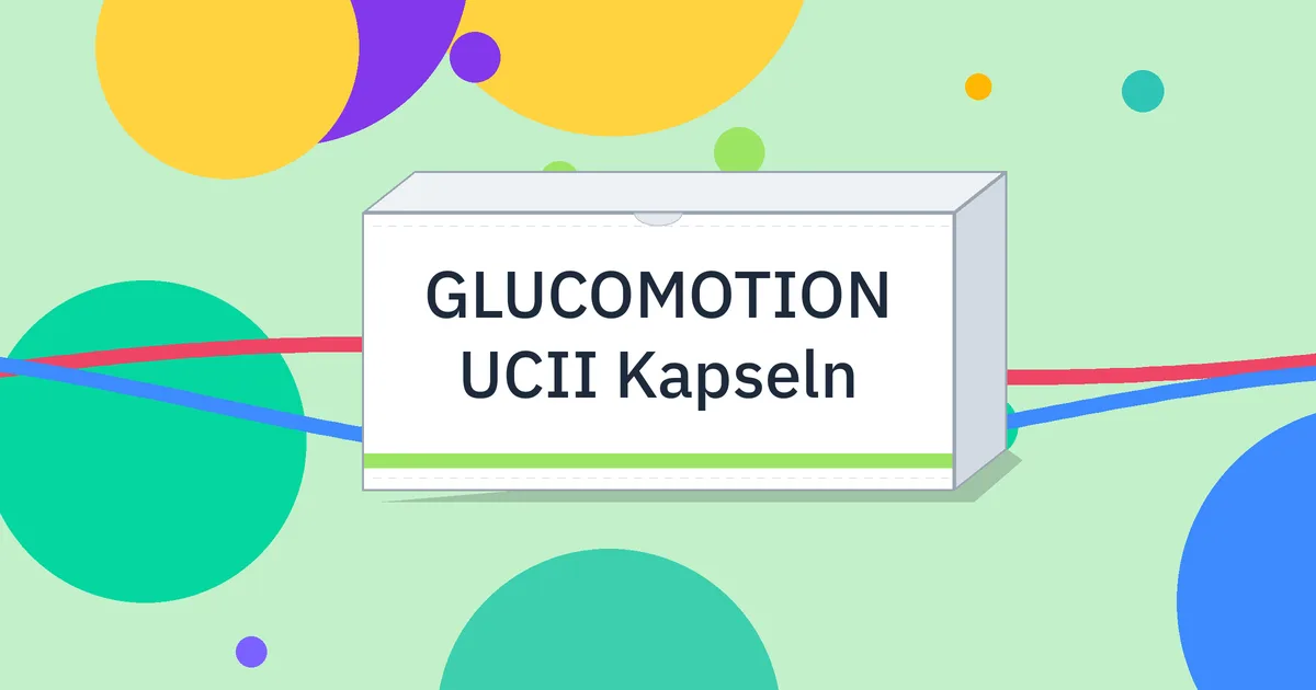Symbolbild: Packung mit der Aufschrift GLUCOMOTION UCII Kapseln (PZN 17890400) – Verfügbarkeit und Bezug in Apotheken in Frankfurt am Main