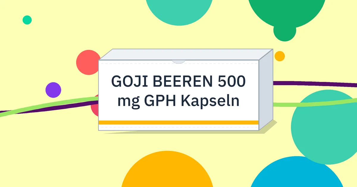 Symbolbild: Packung mit der Aufschrift GOJI BEEREN 500 mg GPH Kapseln (PZN 05530197) – Verfügbarkeit und Bezug in Apotheken in Frankfurt am Main