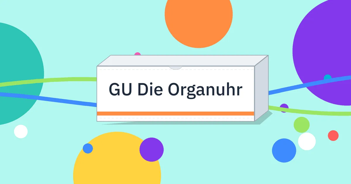 Symbolbild: Packung mit der Aufschrift GU Die Organuhr (PZN 18909372) – Verfügbarkeit und Bezug in Apotheken in Frankfurt am Main