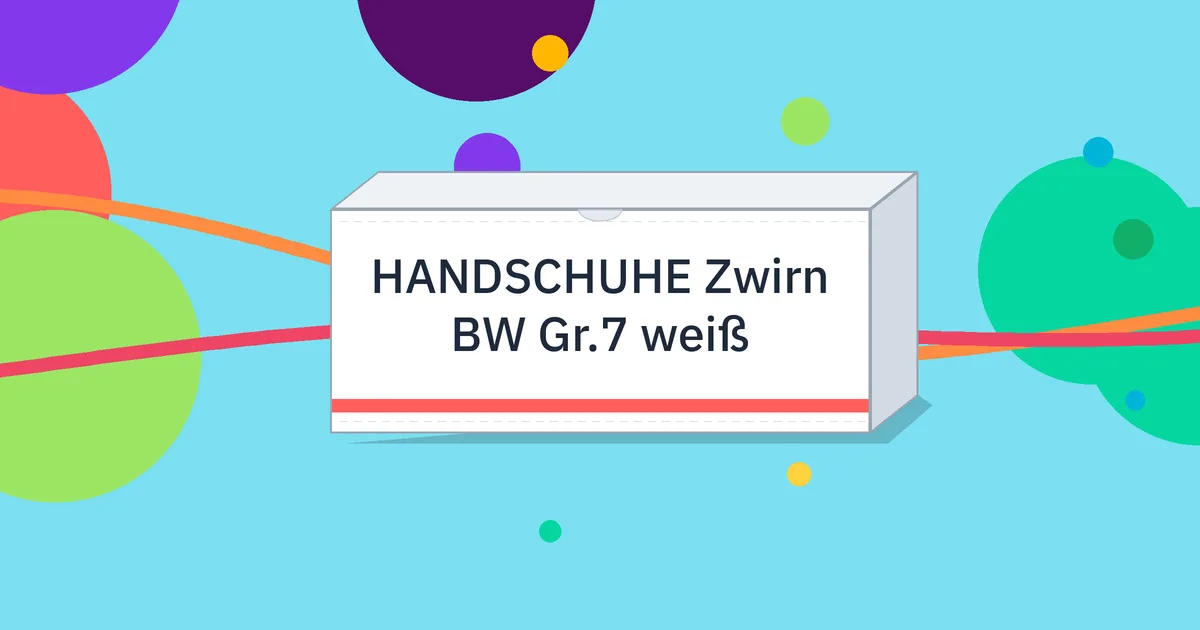 Symbolbild: Packung mit der Aufschrift HANDSCHUHE Zwirn BW Gr.7 weiß (PZN 03163820) – Verfügbarkeit und Bezug in Apotheken in Frankfurt am Main