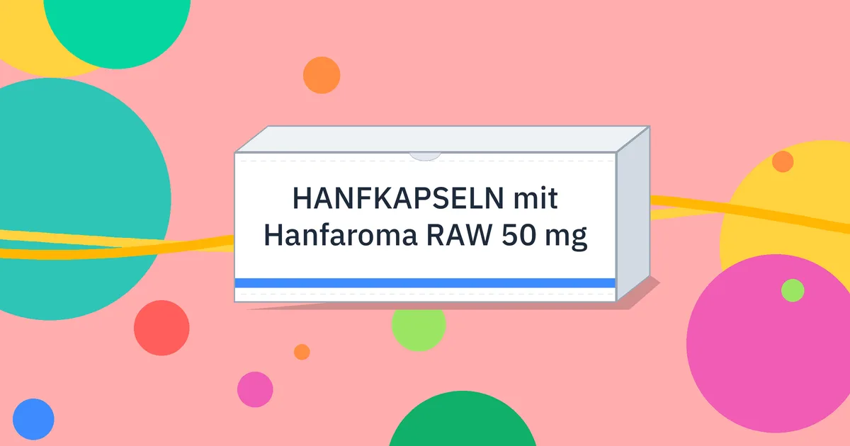 Symbolbild: Packung mit der Aufschrift HANFKAPSELN mit Hanfaroma RAW 50 mg (PZN 16400374) – Verfügbarkeit und Bezug in Apotheken in Frankfurt am Main