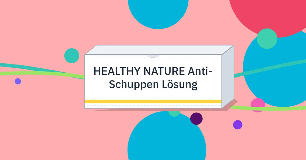 Symbolbild: Packung mit der Aufschrift HEALTHY NATURE Anti-Schuppen Lösung (PZN 10183705) – Verfügbarkeit und Bezug in Apotheken in Frankfurt am Main