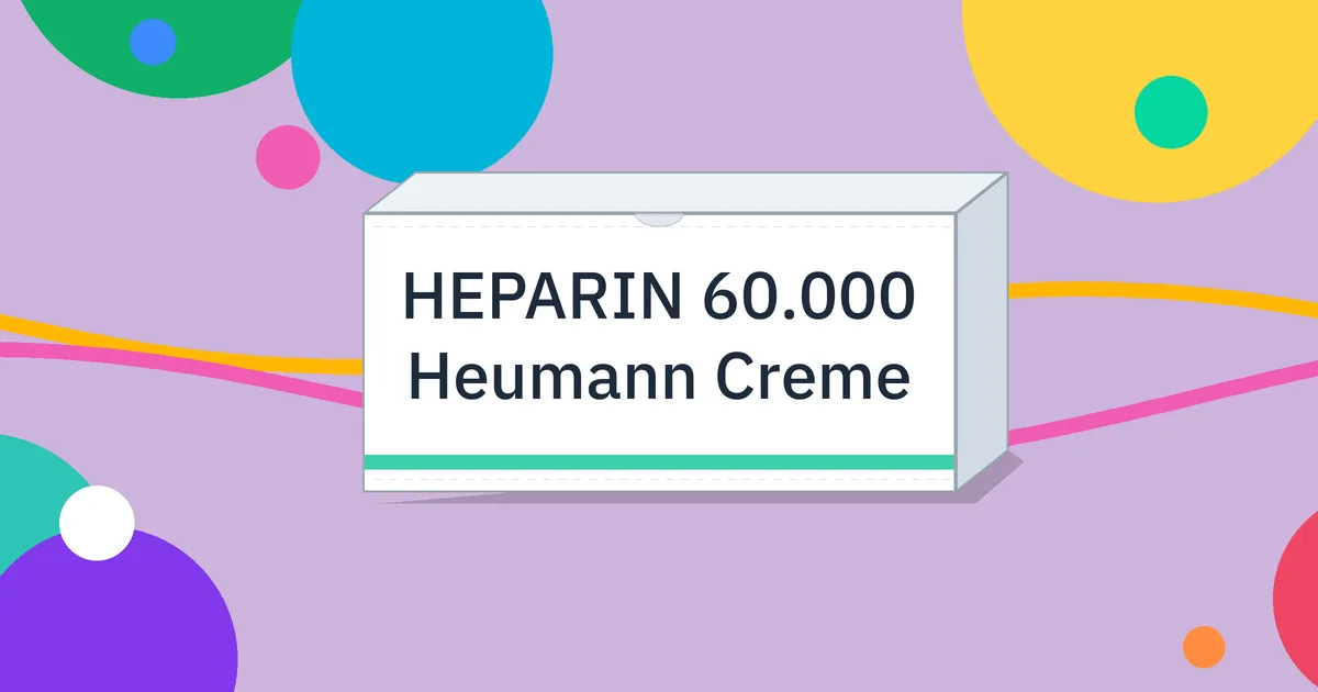 Symbolbild: Packung mit der Aufschrift HEPARIN 60.000 Heumann Creme (PZN 07466931) – Verfügbarkeit und Bezug in Apotheken in Frankfurt am Main